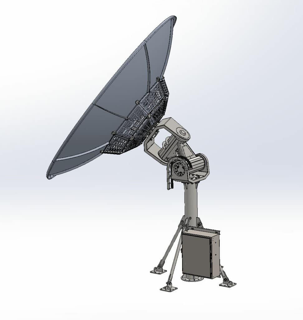 Cassowary 2.4m 2400S Satellite Ground Station Tracking Antenna System - Av-Comm Space & Defence