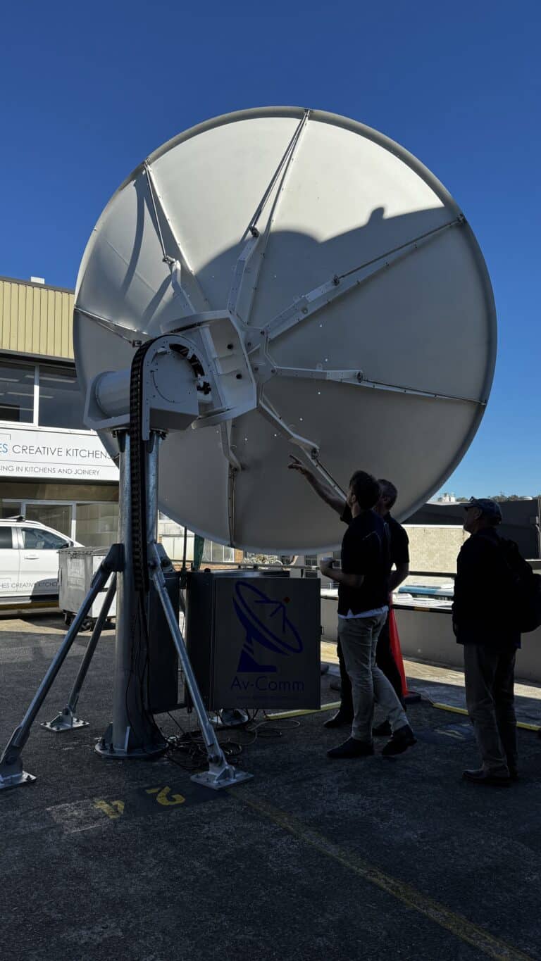 Cassowary 4.5m 4500SX Satellite Ground Station Tracking Antenna System | Av-Comm Space & Defence